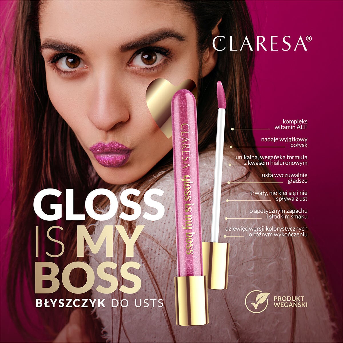 Błyszczyk do ust GLOSS IS MY BOSS 08 top dog 5 ml Claresa