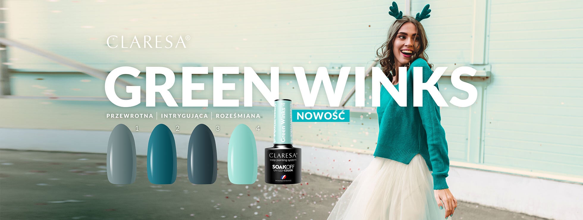 Green Winks - Claresa - wyjątkowe lakiery hybrydowe