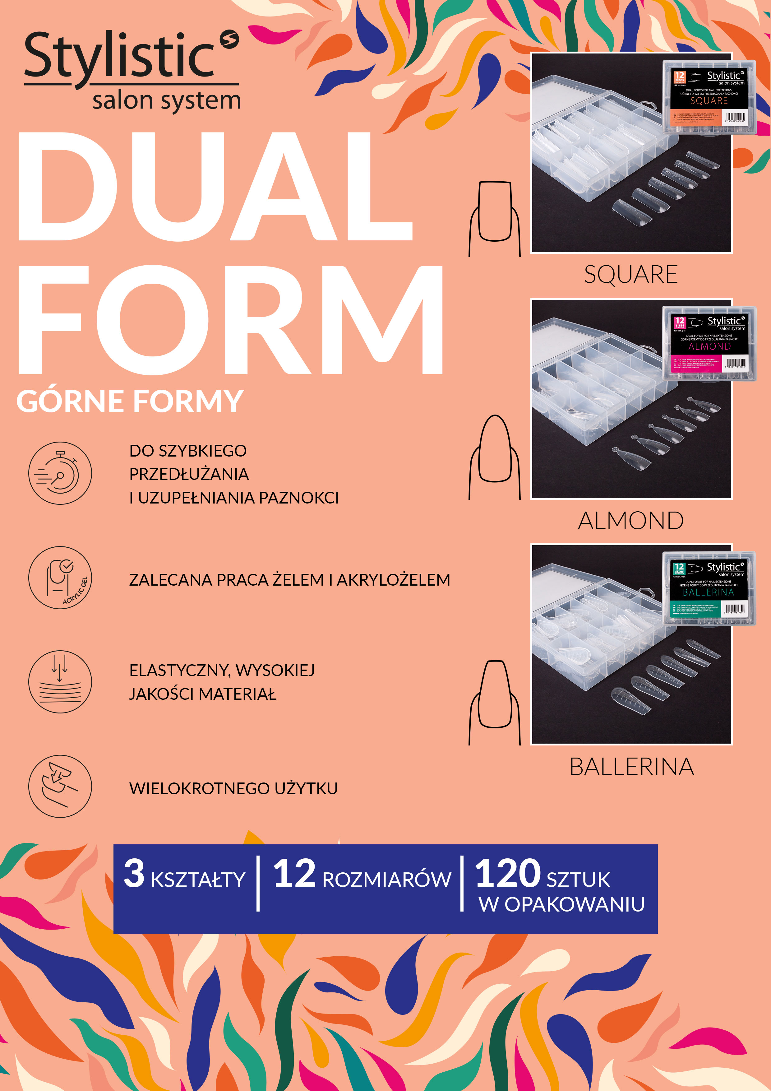 STYLISTIC Górne formy DUAL FORM Square 120szt